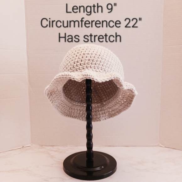 Hand Crafted | Accessories | Neutral Crochet Bucket Beanie | Poshmark